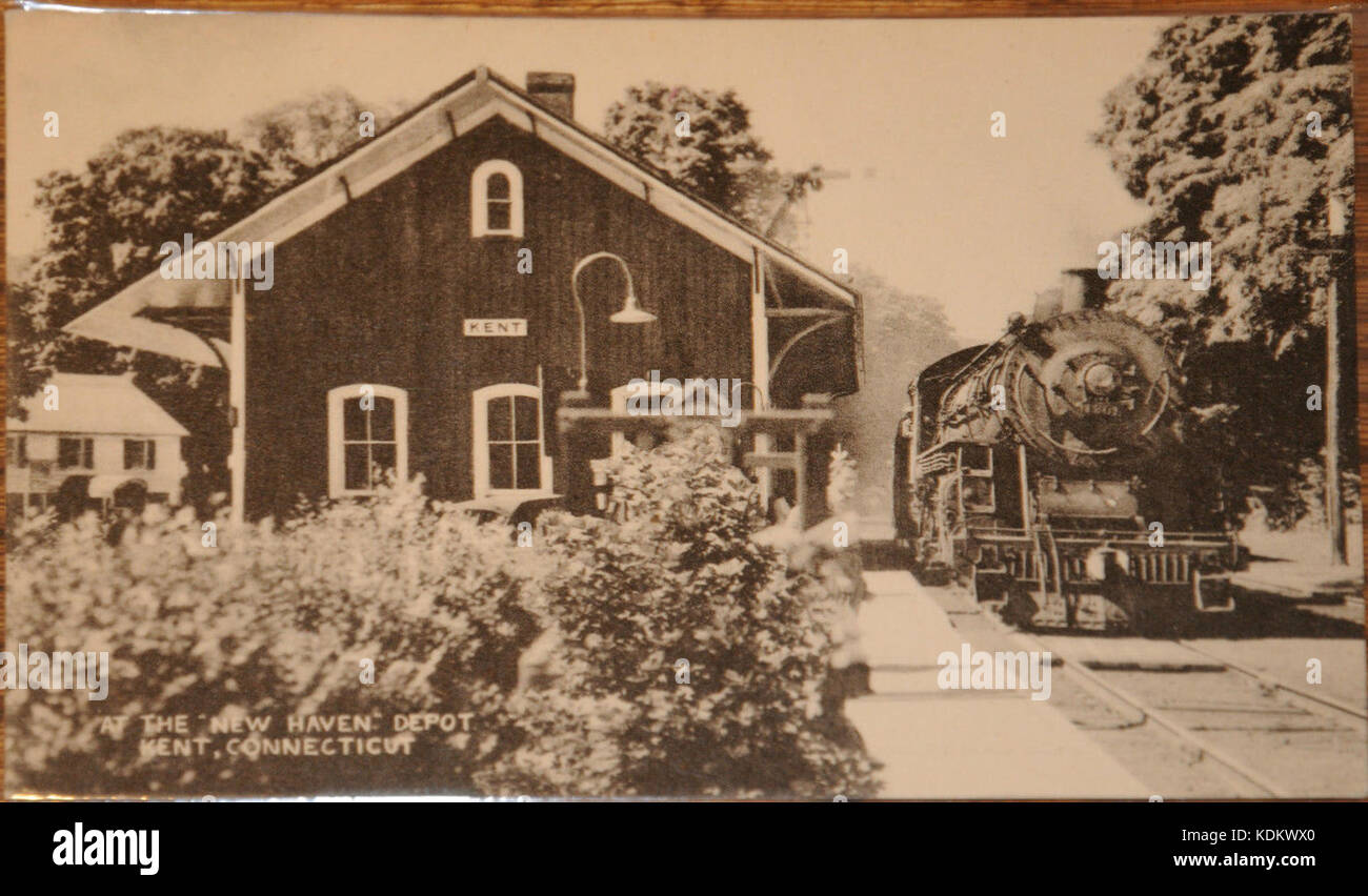 This postcard features Kent Station, showcasing its architectural ...
