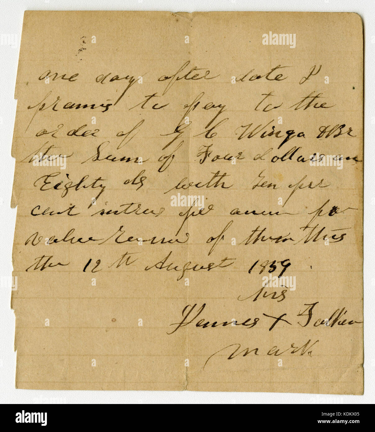 Ancient promissory note hi-res stock photography and images - Alamy