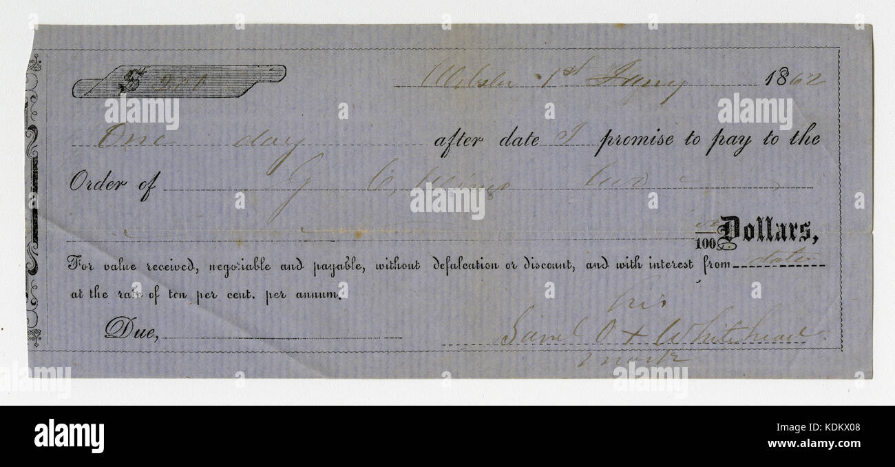 Ancient promissory note hi-res stock photography and images - Alamy