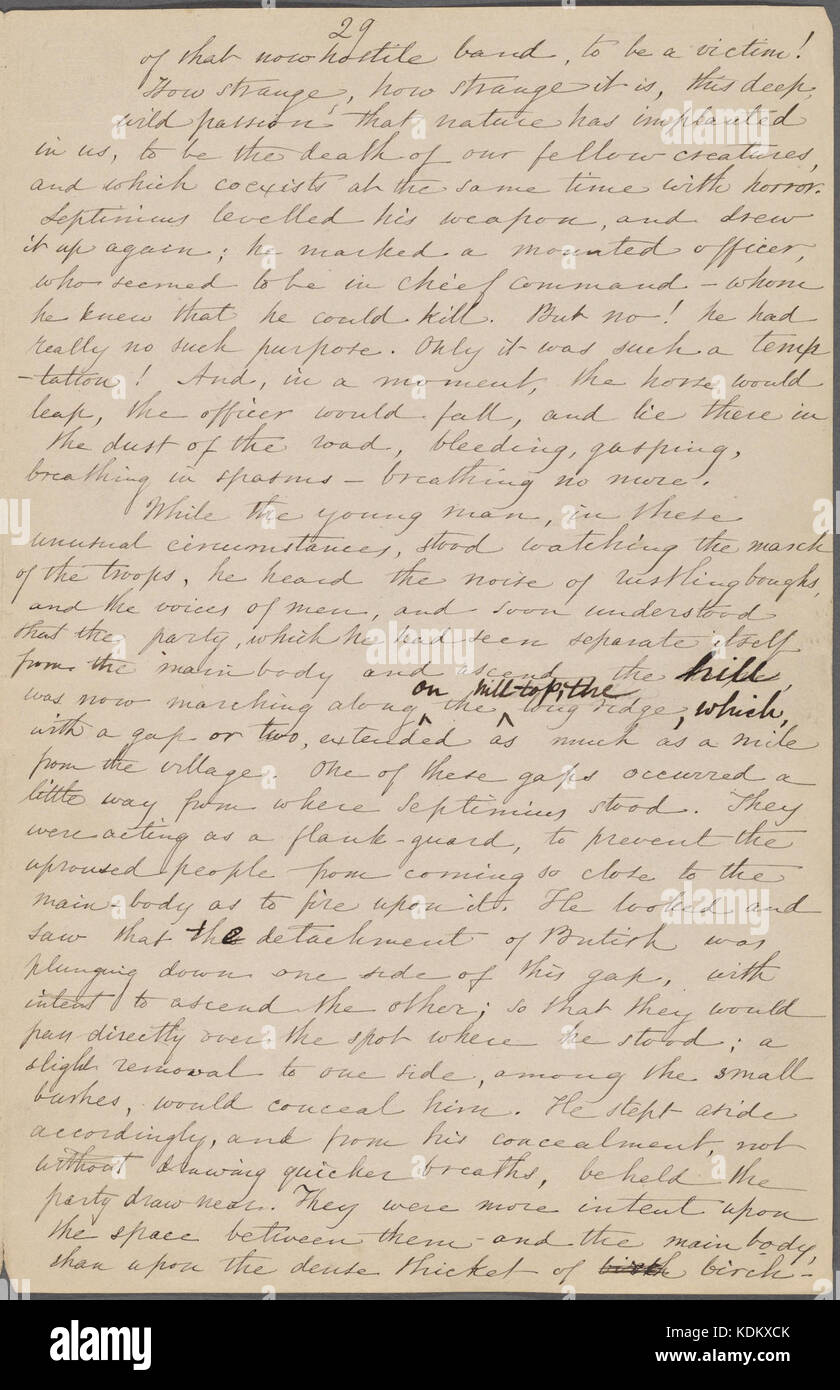 Septimius Felton. Septimius A Romance. Incomplete MS, in the hand of ...