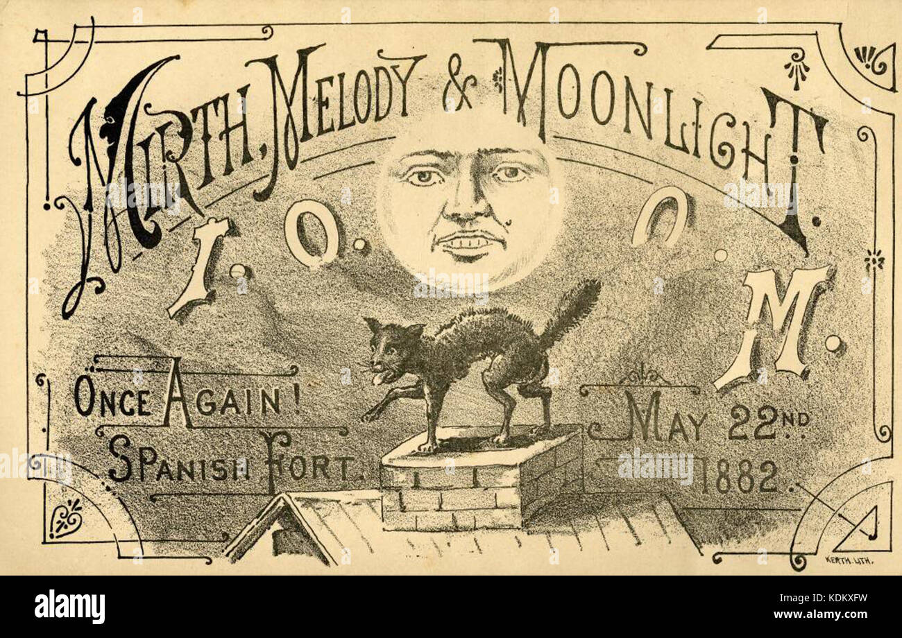 Mirth Melody Moonlight Spanish Fort New Orleans 1882 Stock Photo - Alamy