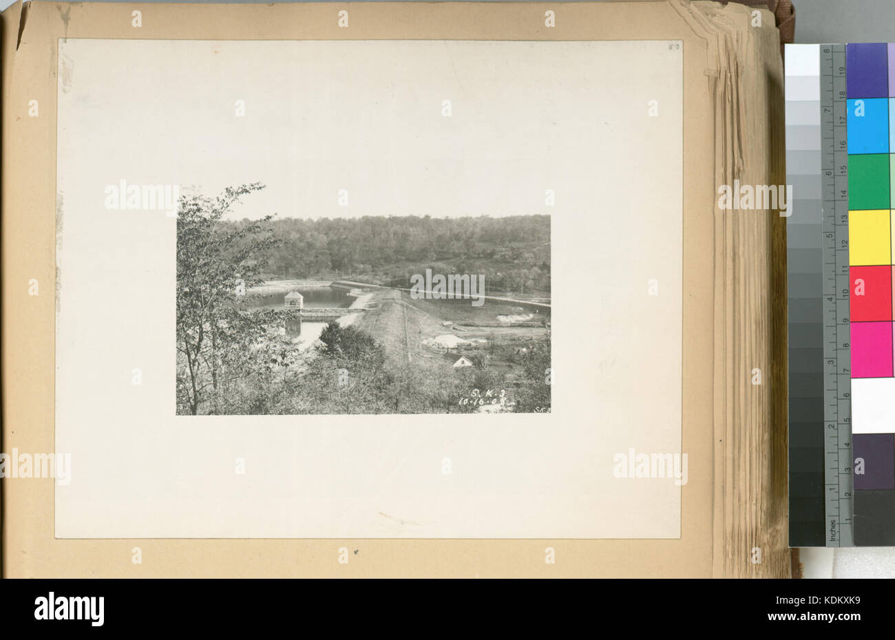Kensico reservoir. View of old Kensico dam and portion of reservoir ...