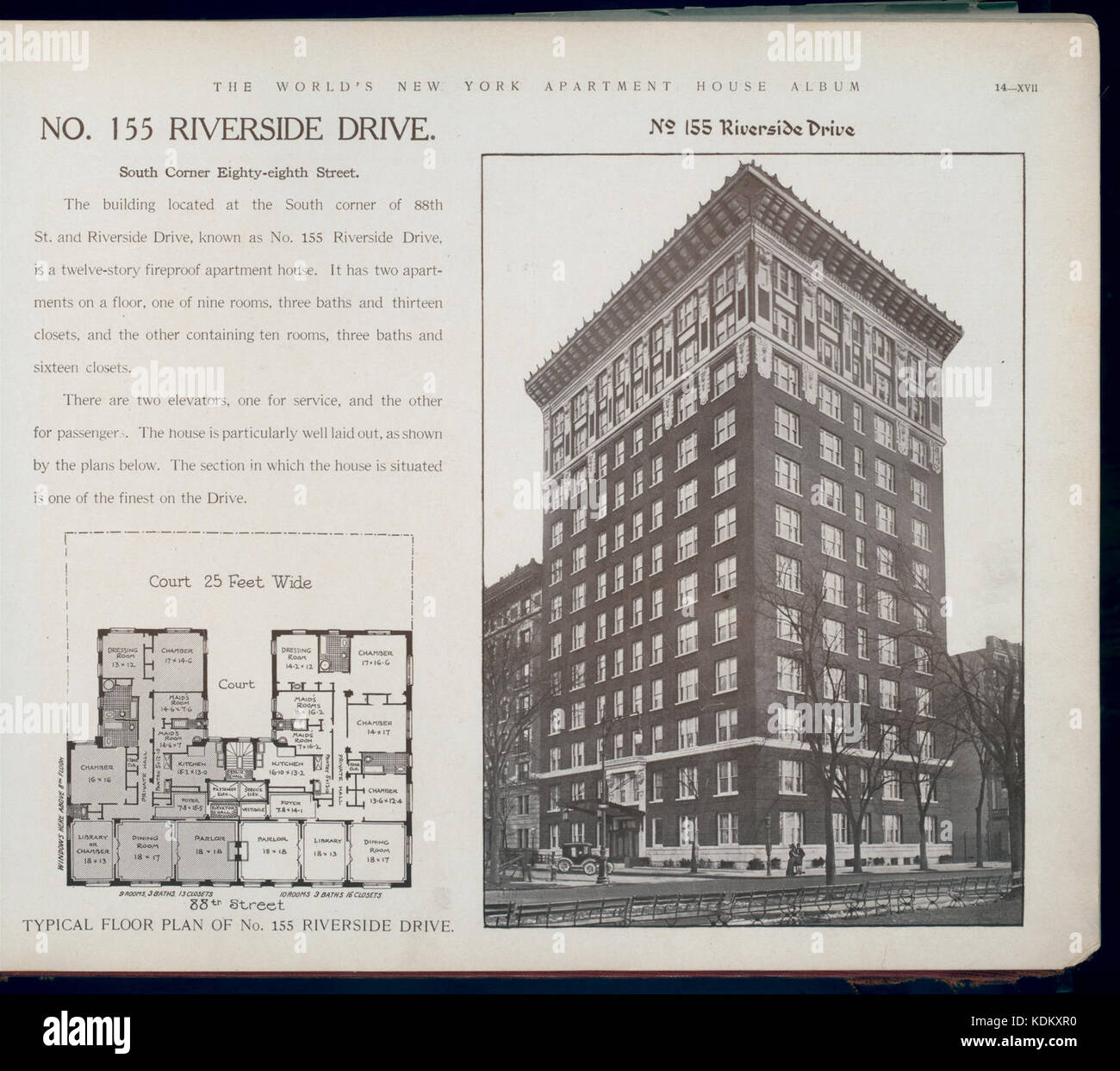 No. 155 Riverside Drive. South Corner Eighty eighth Street (NYPL ...