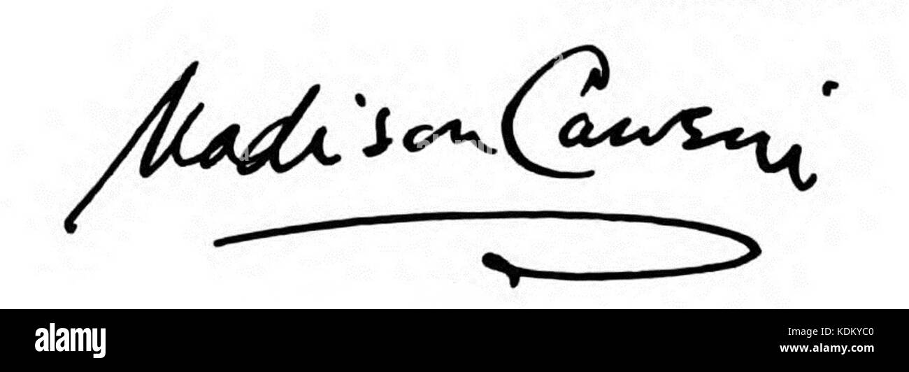 This entry refers to the signature of Madison Cawein, an American poet ...