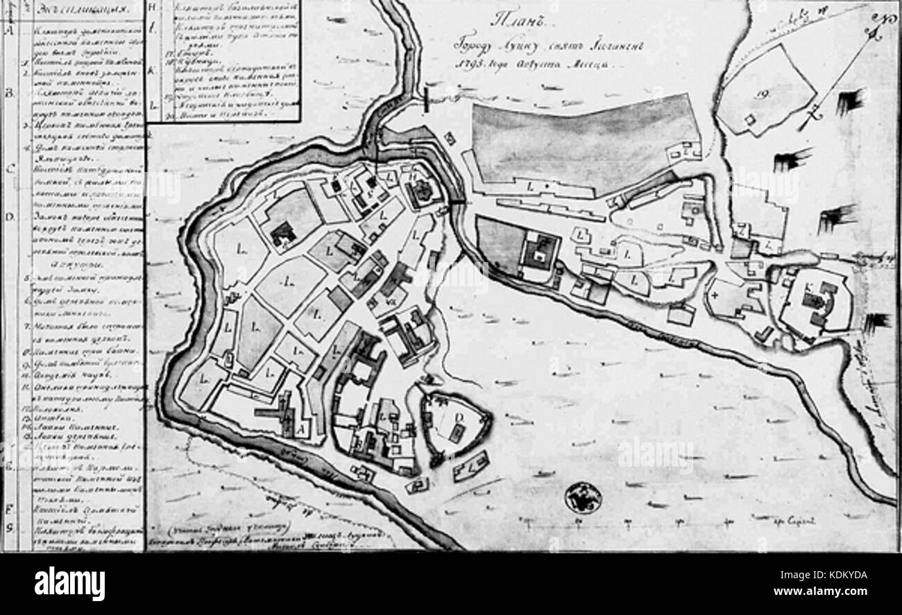 Map of Lutsk 1795 Stock Photo - Alamy