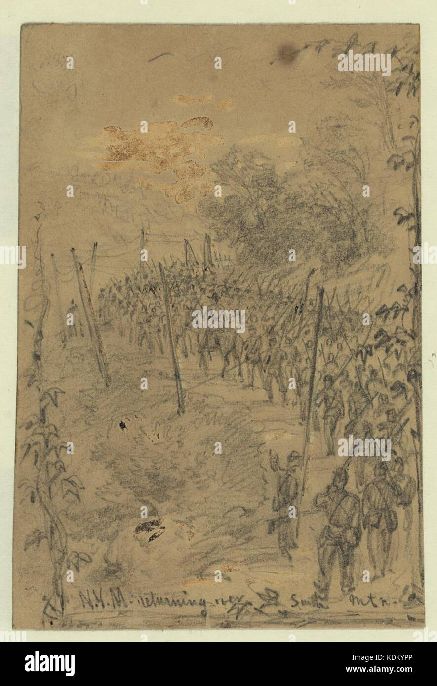 New York Militia returning to New York City to quell draft riots Stock ...