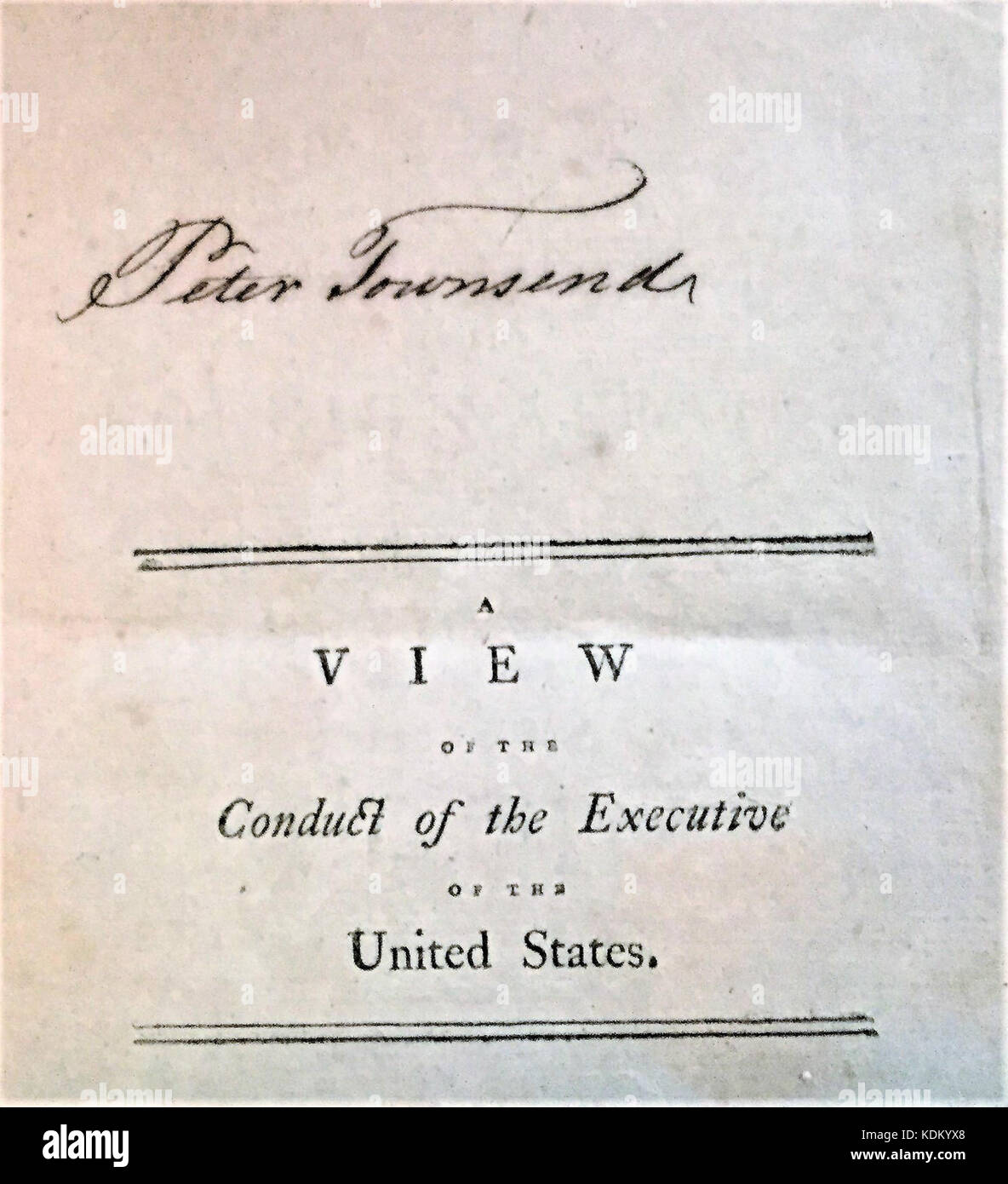 An autograph of Peter Townsend from 1797. This signature represents an ...