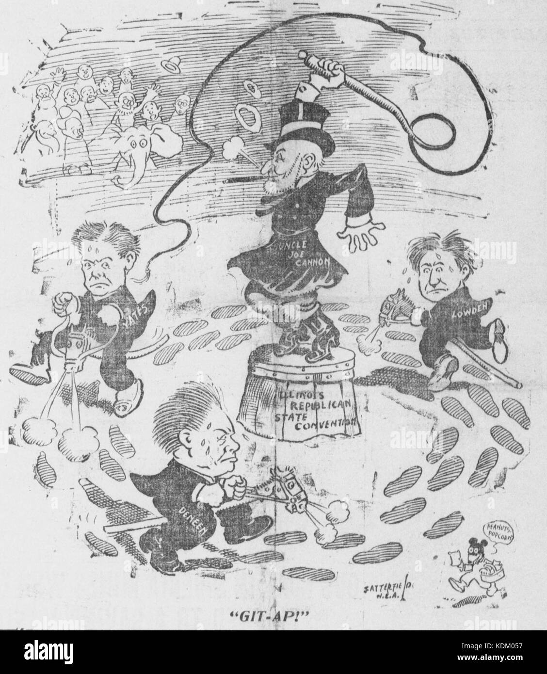 Satterfield cartoon about the 1904 Illinois Republican Convention being ...
