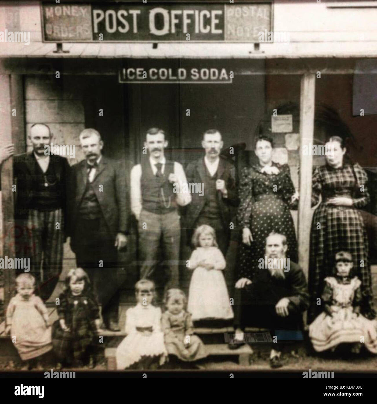 This historical image shows the Saint David Village Post Office in ...