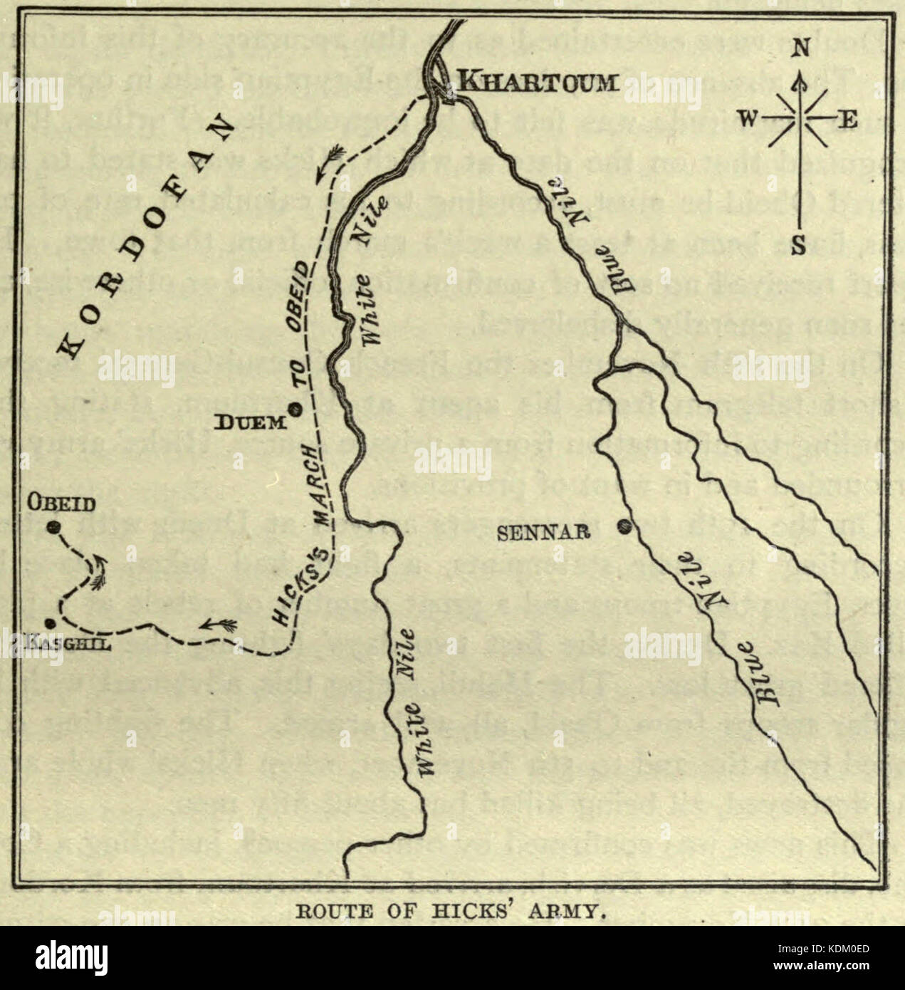 Route of Hicks' Army Stock Photo - Alamy