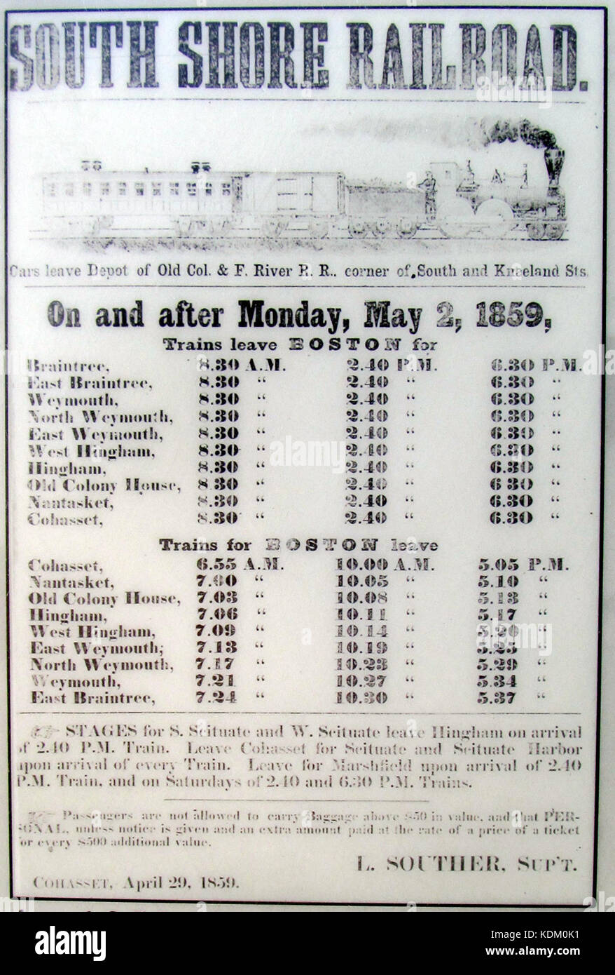 Railroad schedule hi-res stock photography and images - Alamy