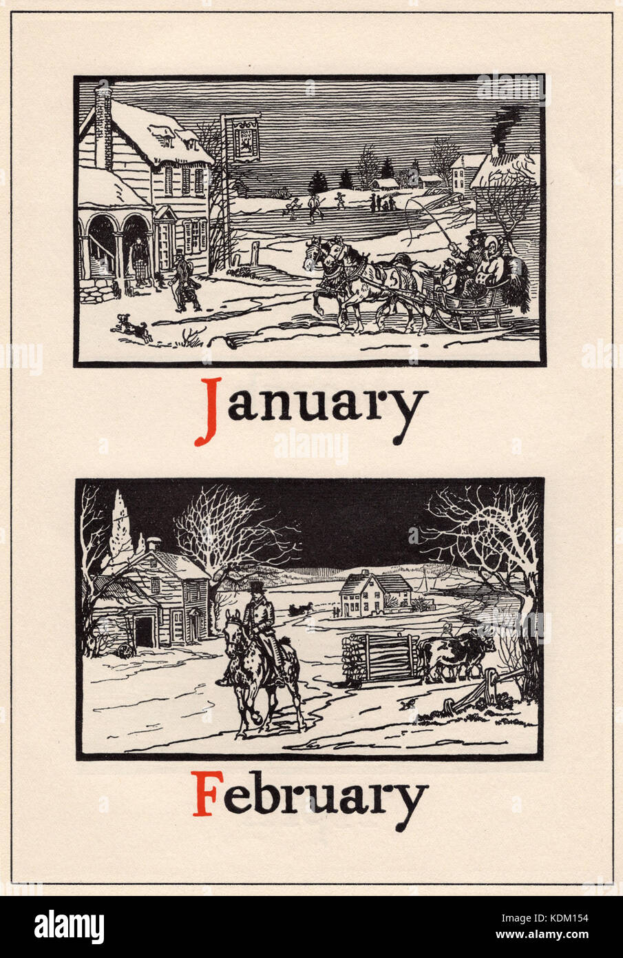 Penfield January February Stock Photo - Alamy