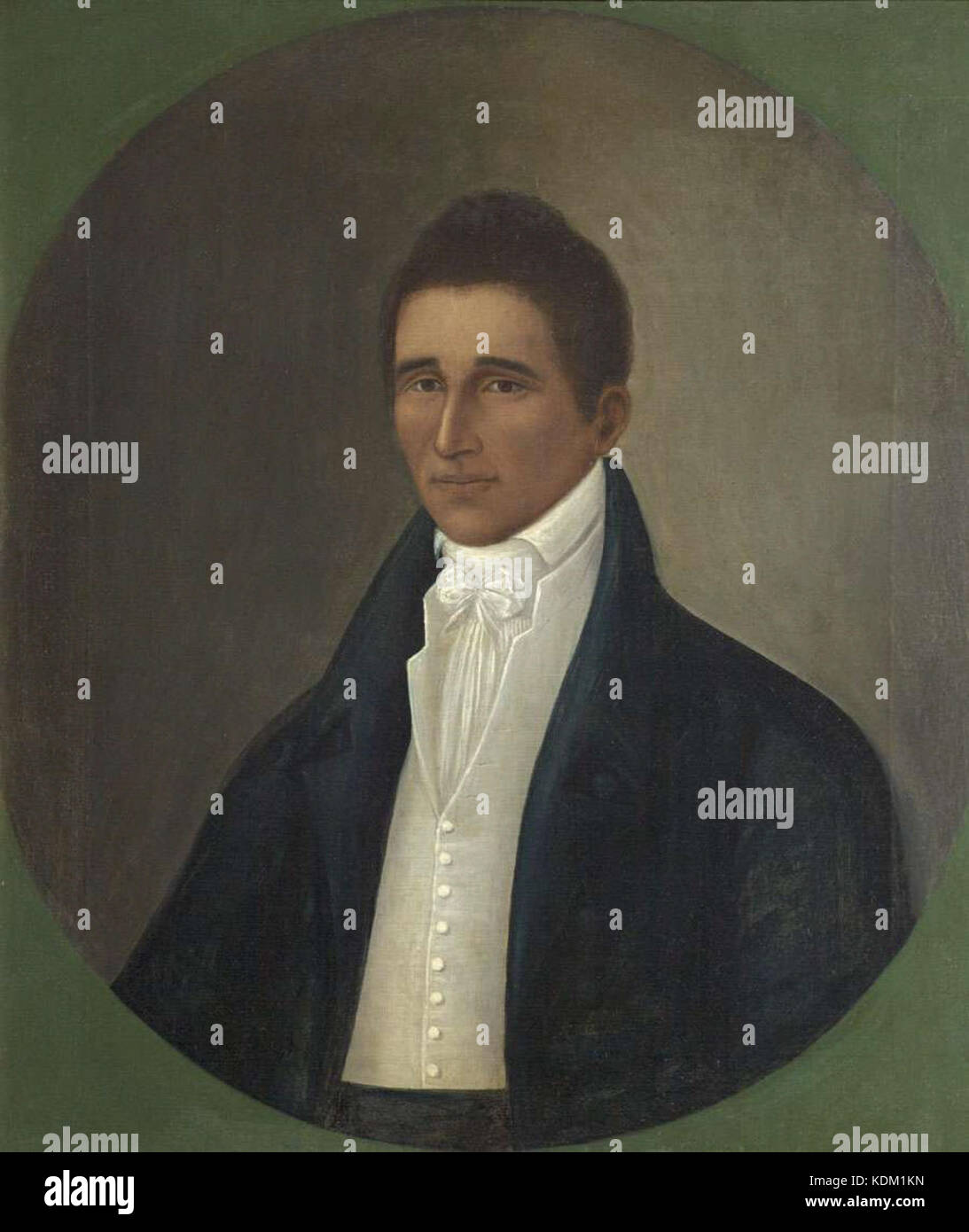A portrait of Daniel Coker, created by artist Joshua Johnson ...