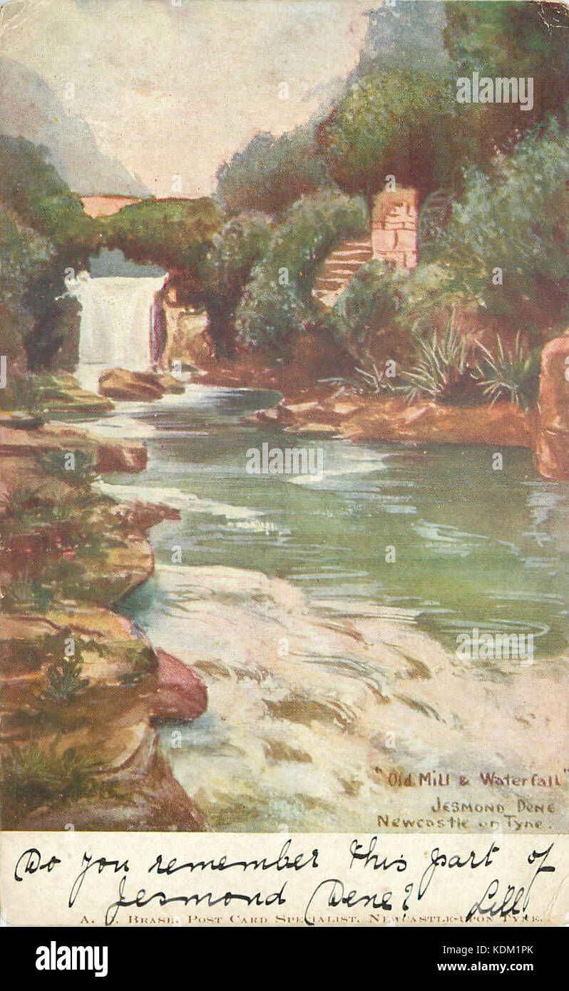 Old Mill & Waterfall, Jesmond Dene, Newcastle 01 Stock Photo - Alamy