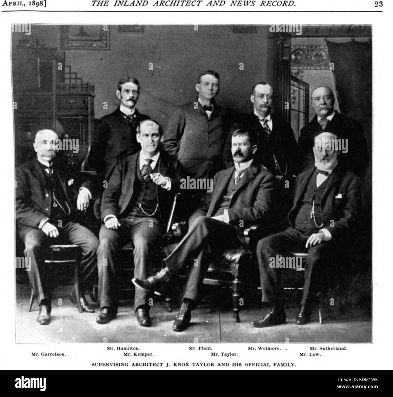 James Knox Taylor, a prominent architect, is seen with his staff in ...