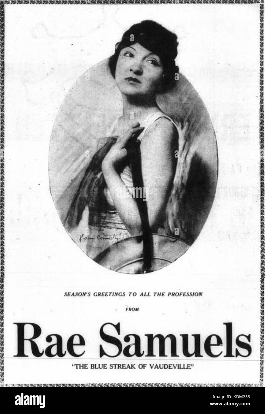 Rae Samuels Dec 1922 Variety Stock Photo - Alamy