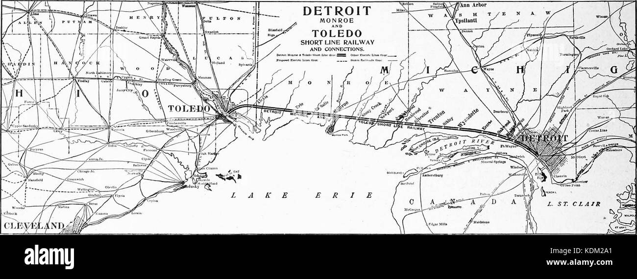 Map of detroit hi-res stock photography and images - Alamy