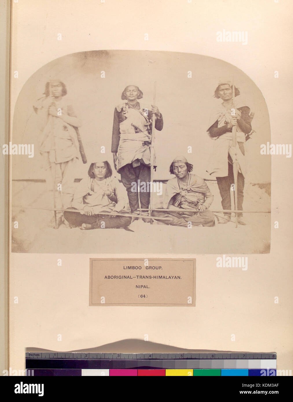 This photograph shows a group of Limboo people from the trans-Himalayan ...