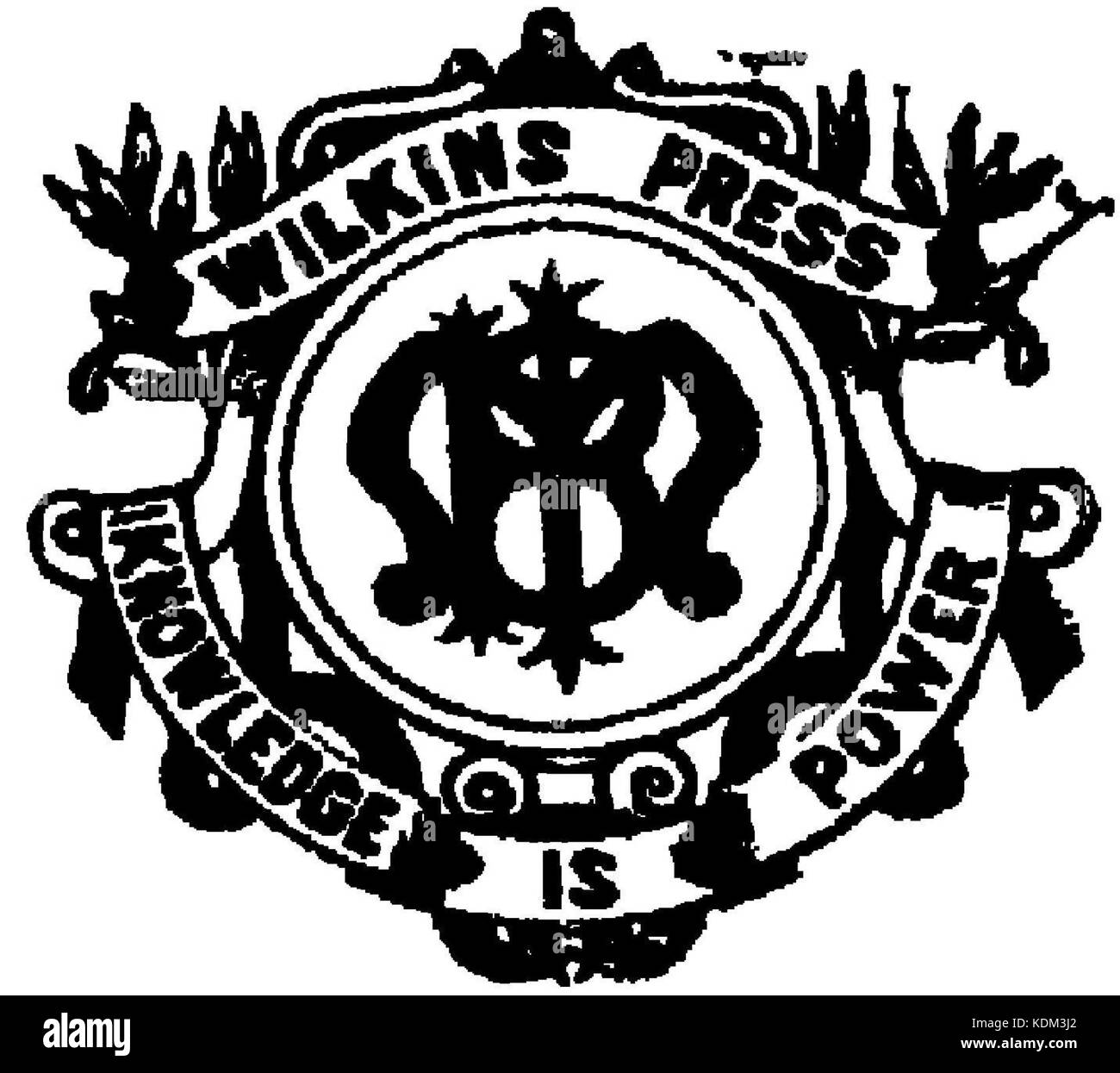 Logo of Wilkins Press Stock Photo - Alamy