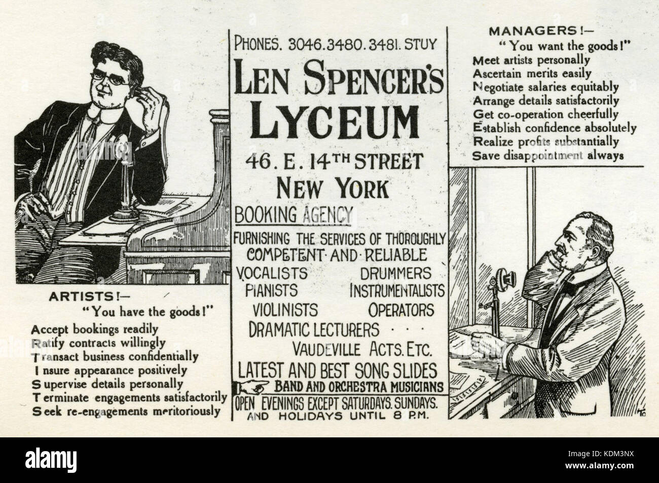 Len Spencer's Lyceum Stock Photo - Alamy