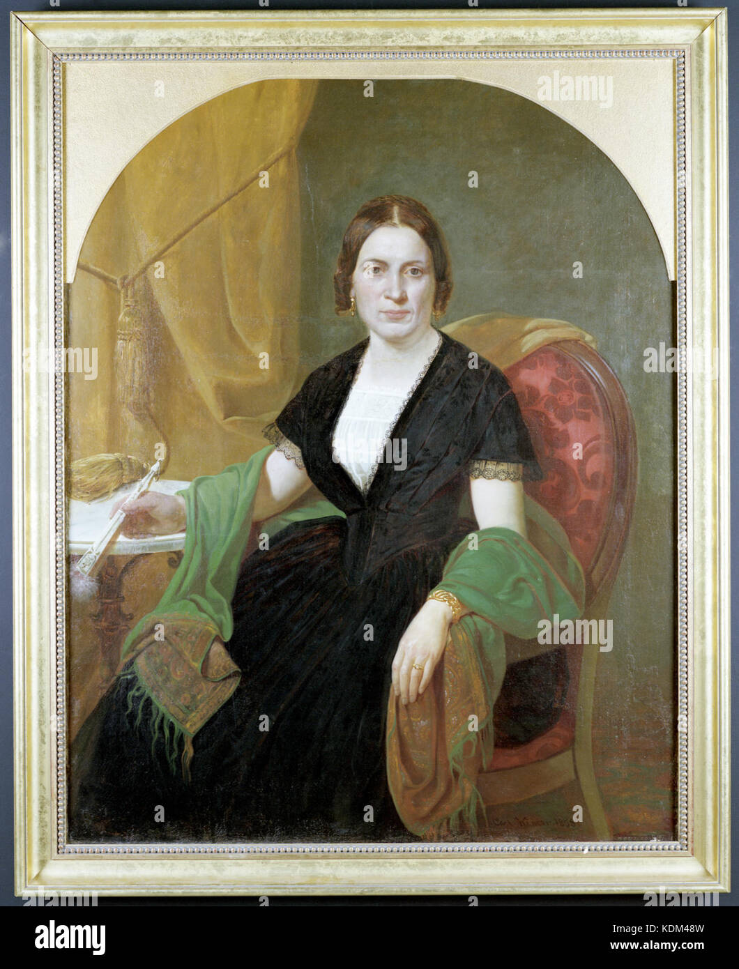 Portrait of Justine Clermont Lemp by Carl Wimar Stock Photo - Alamy