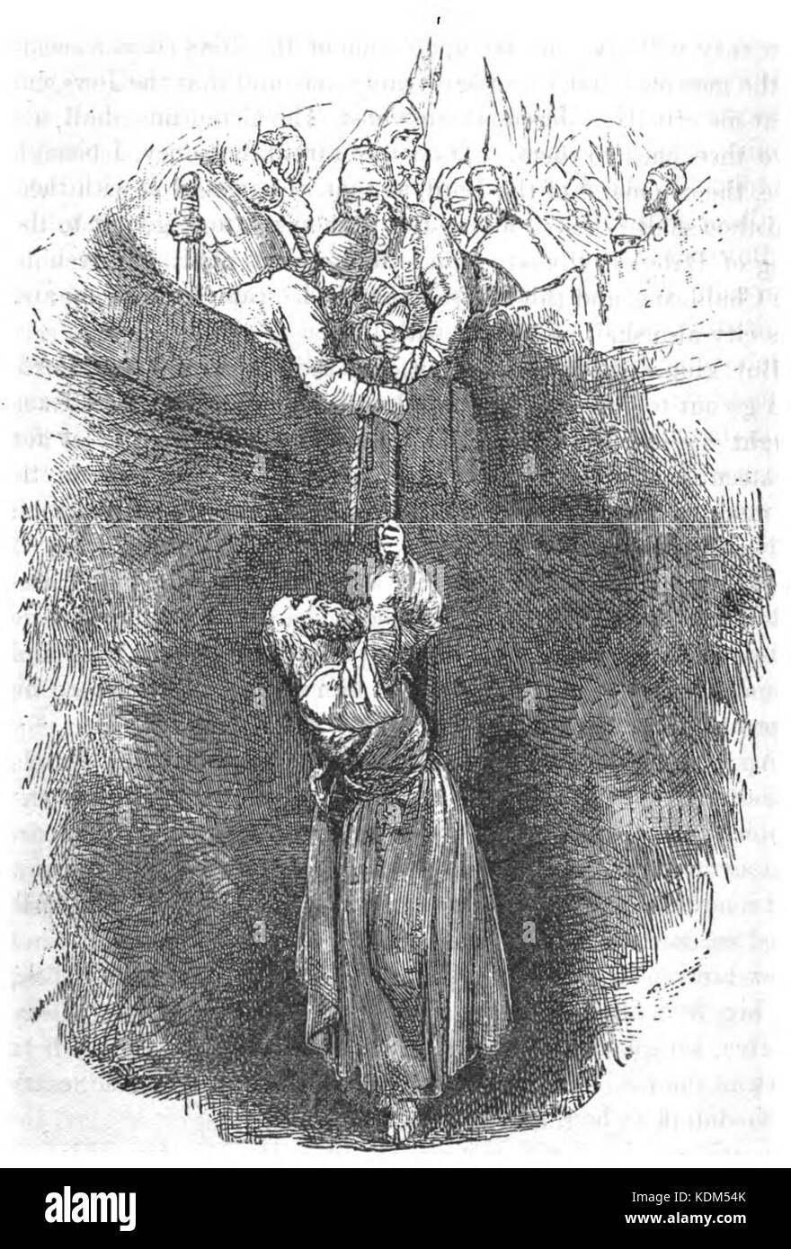 Jeremiah let down into the dungeon Stock Photo - Alamy