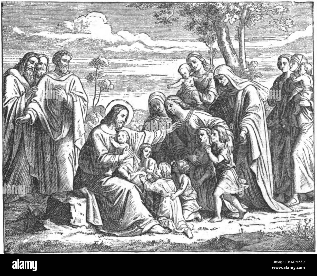 Jesus blessing little children Stock Photo - Alamy Jesus blessing little children Stock Photo - Alamy