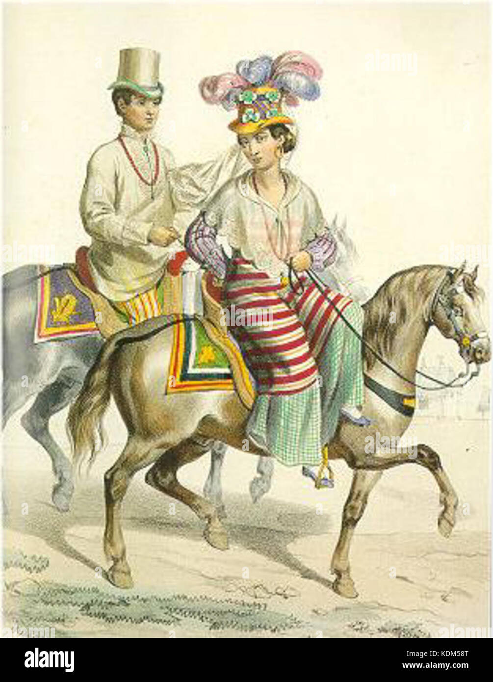 Spanish mestizo costume Stock Photo - Alamy