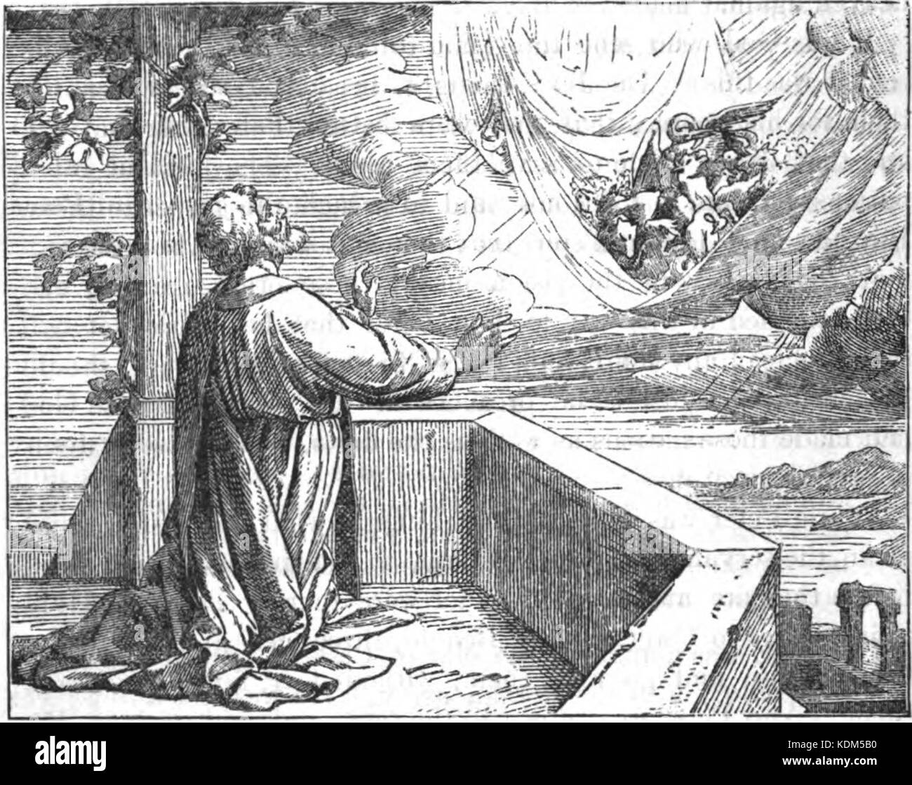 Painting religious vision Black and White Stock Photos & Images - Alamy