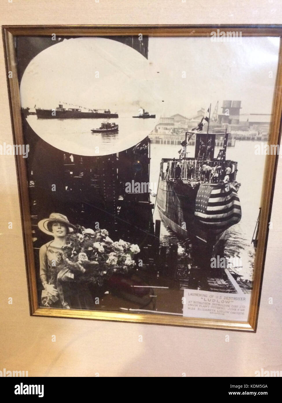 Launch of the second USS Ludlow June 9,1918 Stock Photo - Alamy