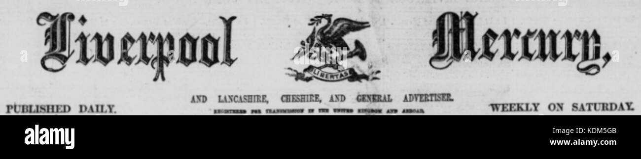 Liverpool Mercury Newspaper Nameplate Stock Photo - Alamy