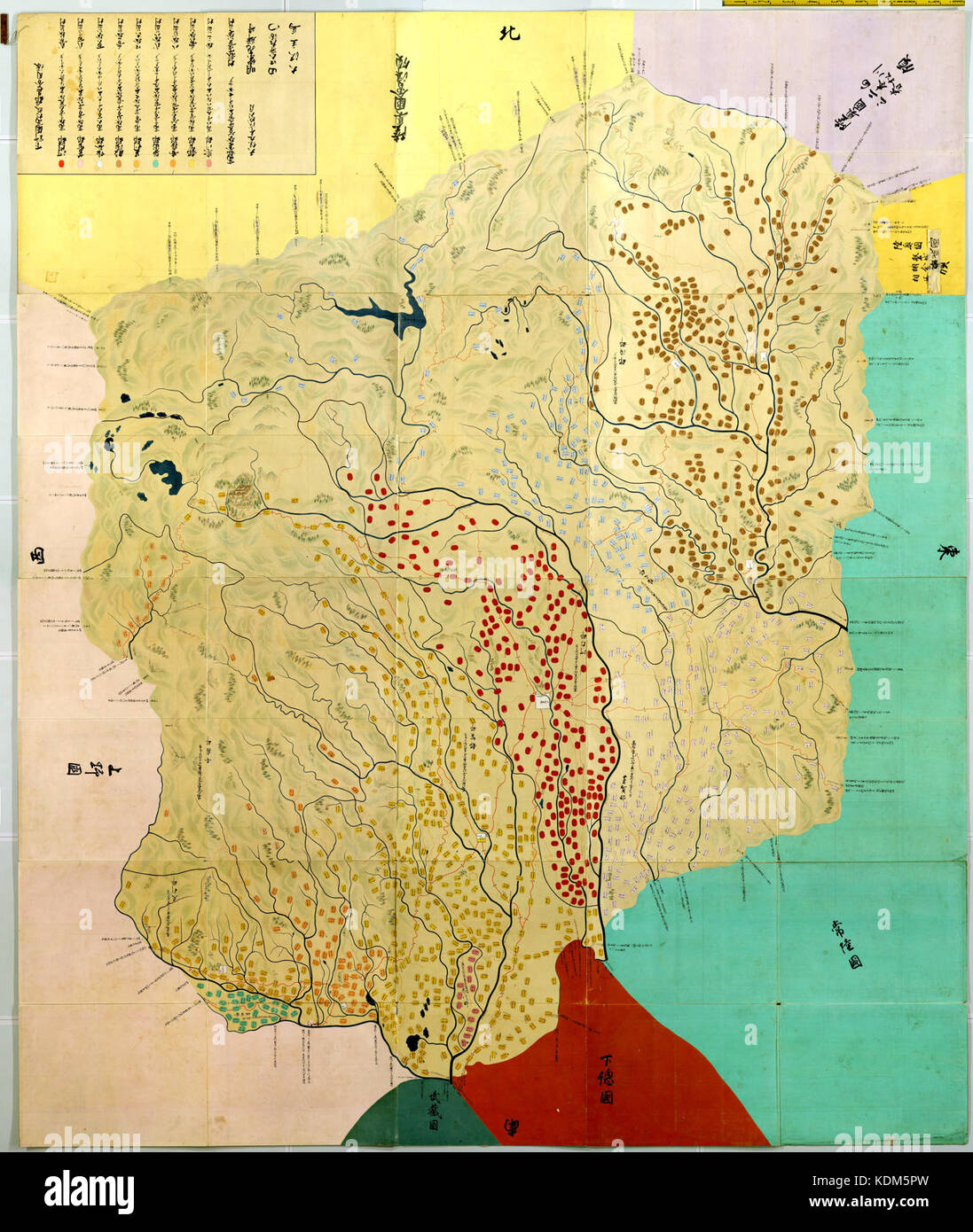 Japan Shimotsuke province map 1838 Stock Photo - Alamy