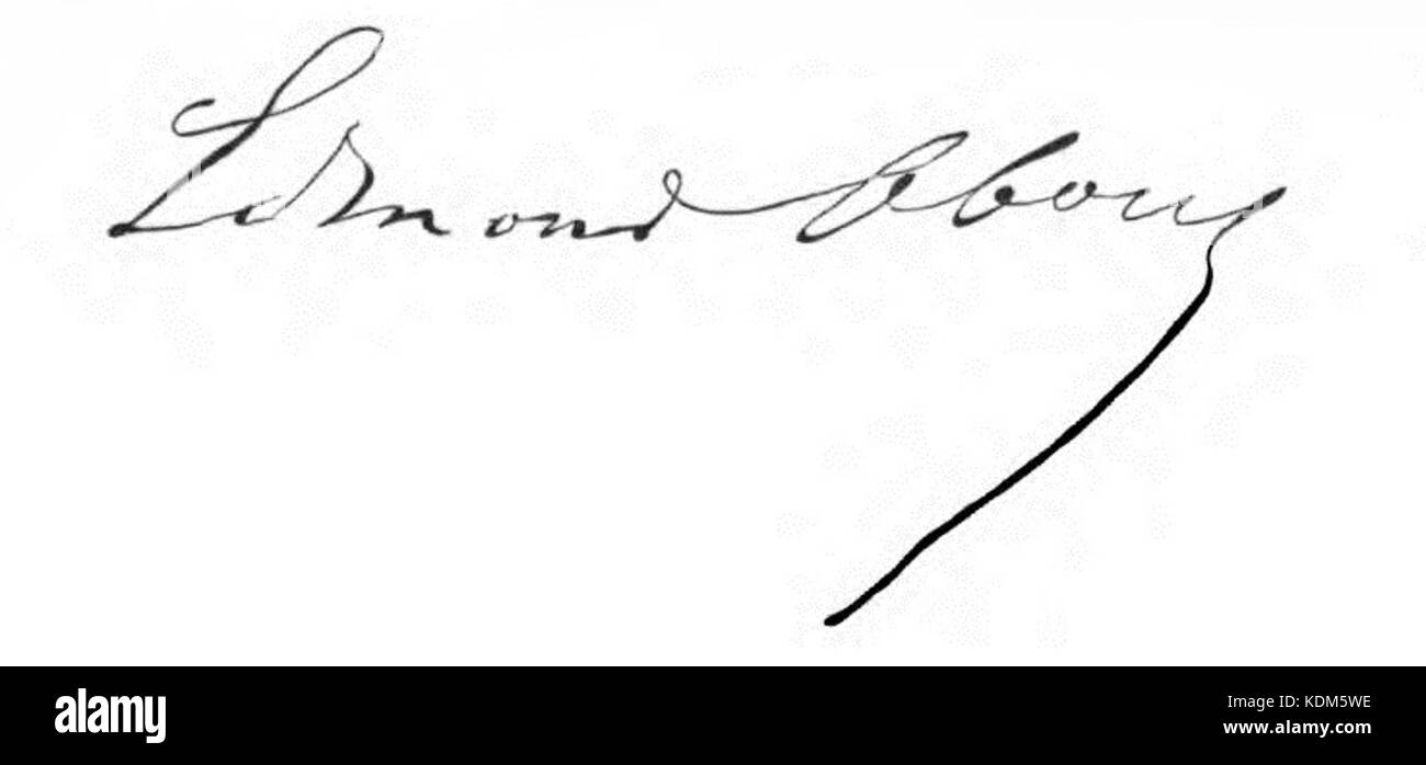 Signature of Edmond About Stock Photo - Alamy