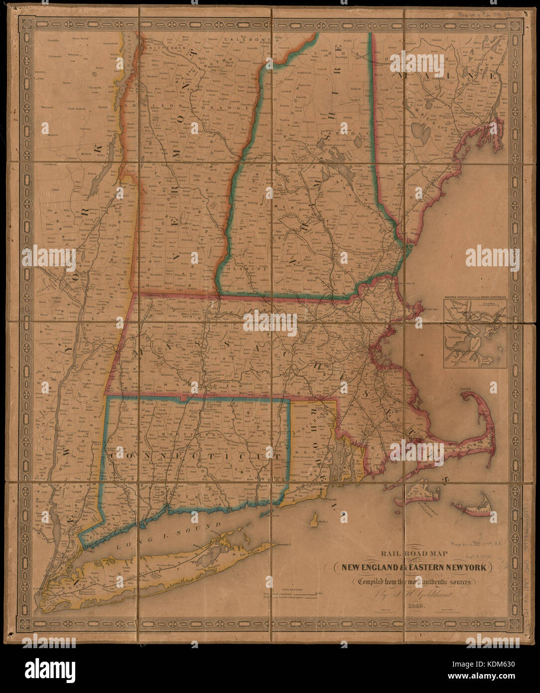 New york rail road map hi-res stock photography and images - Alamy