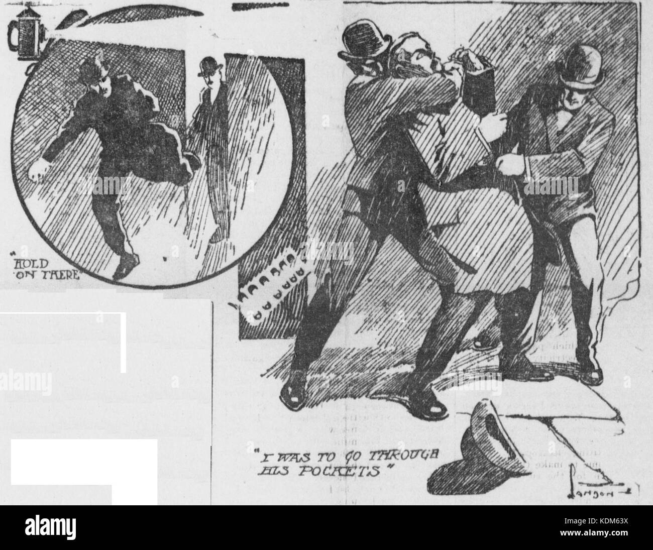 Landon illustration of mugging Stock Photo - Alamy