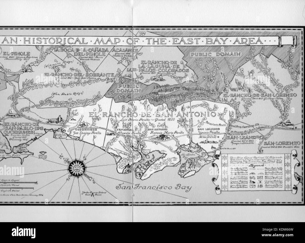 Vintage Map Of Oakland High Resolution Stock Photography and Images - Alamy