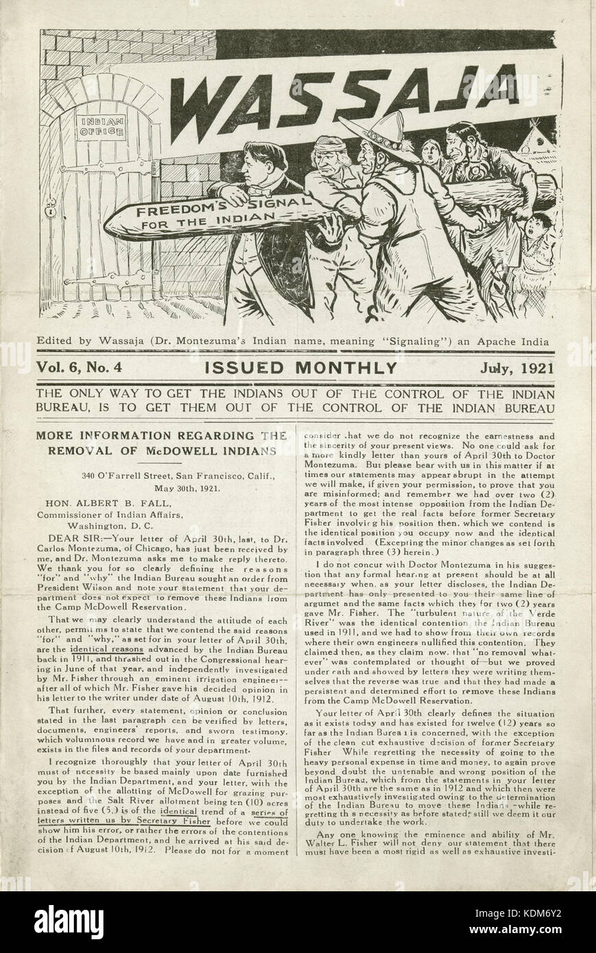 Issue ofWassaja, Vol. 6, No. 4, July 1921 Stock Photo - Alamy