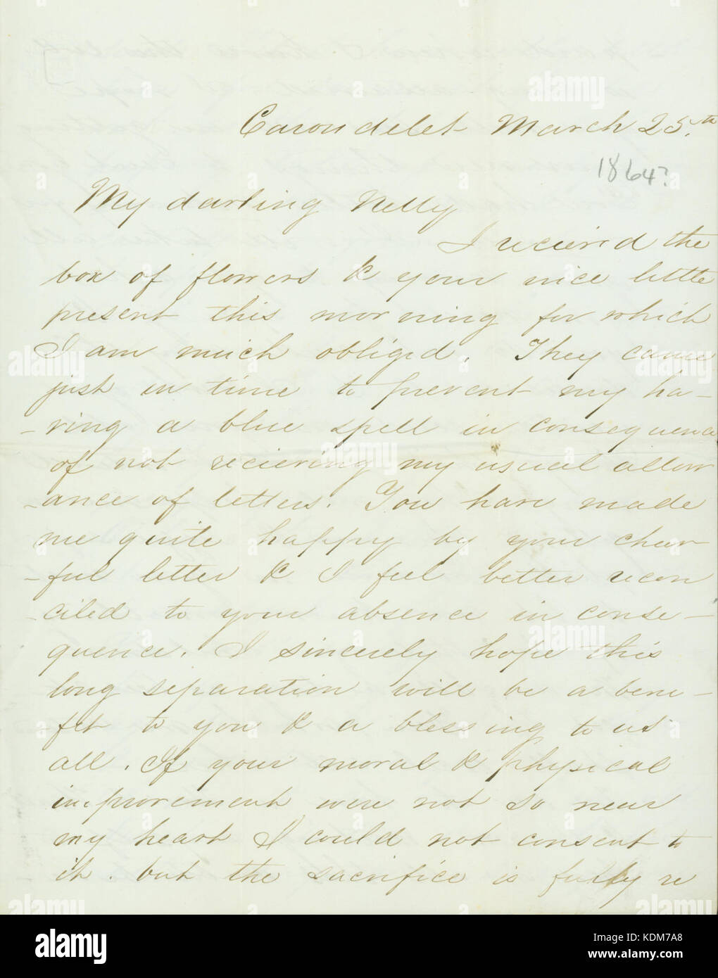 Letter signed Mother (Minerva Blow), Carondelet, to Nelly (Nellie Blow ...