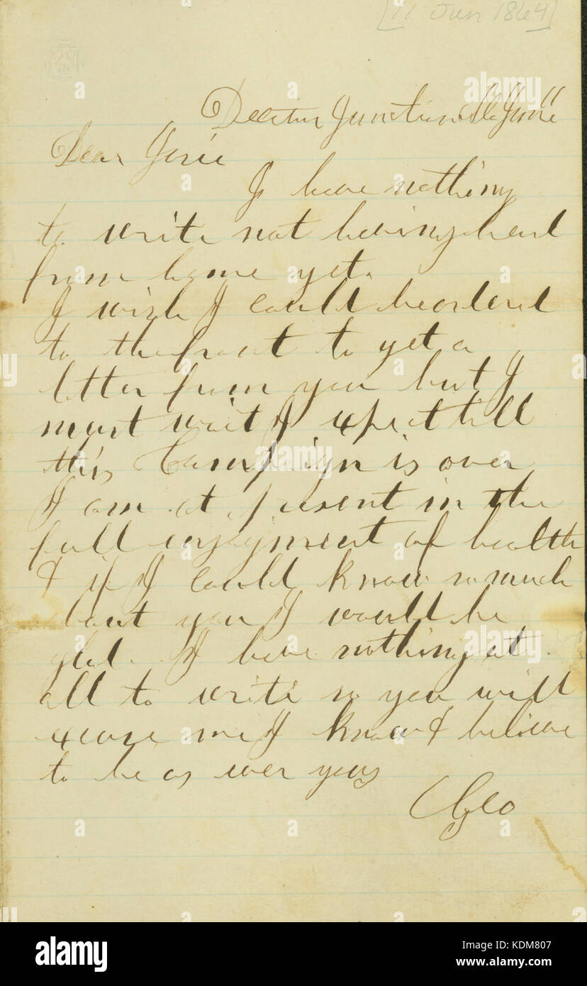 This historical letter from George Wyckoff to Josephine Stanton ...