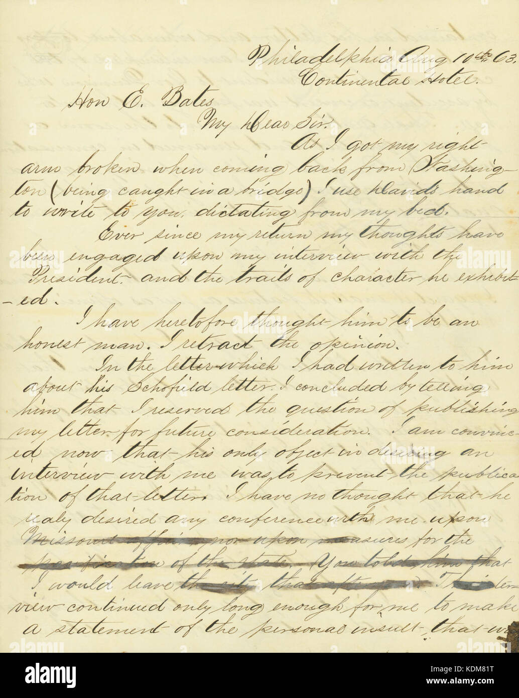 Letter signed H.R. Gamble, dictated to David C. Gamble, Continental ...