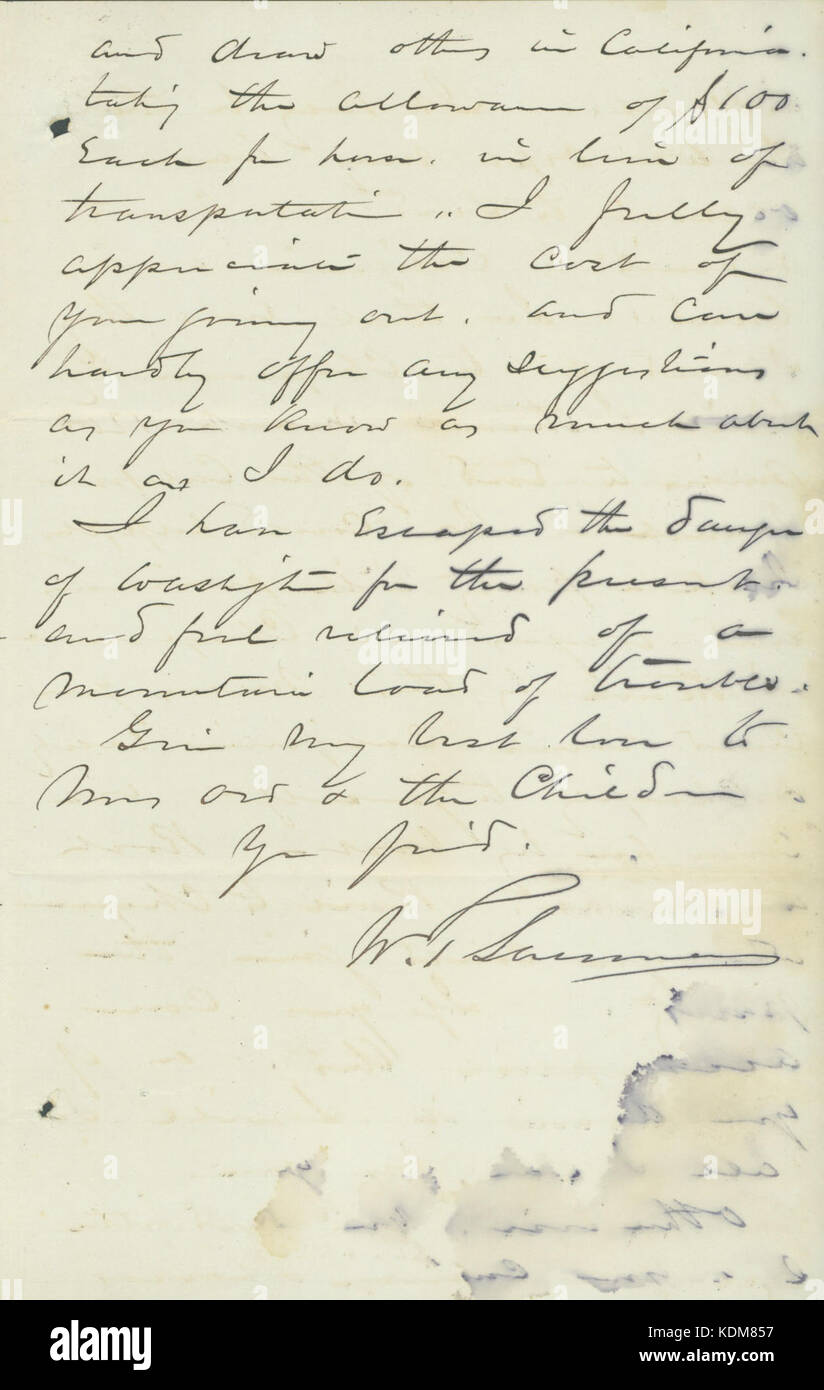 This letter, signed by General W.T. Sherman in St. Louis on February 22 ...