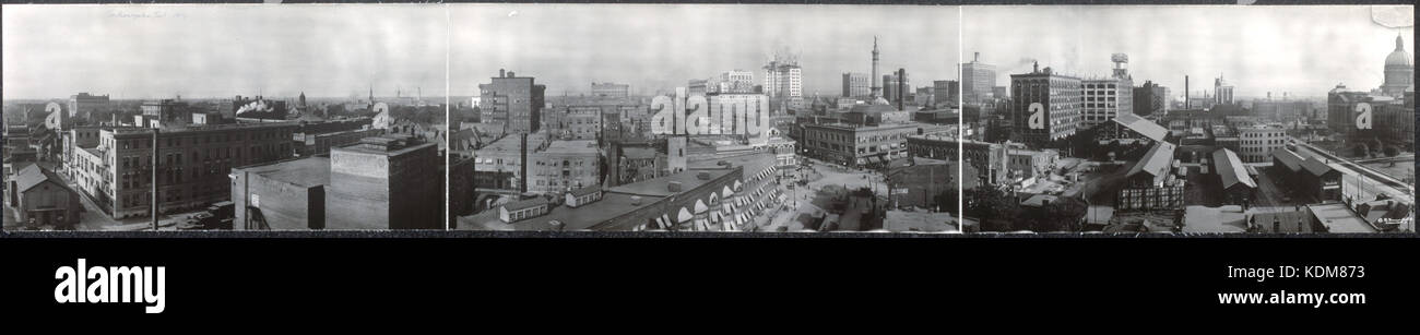 A historical photograph of Indianapolis from 1914, capturing the city's ...