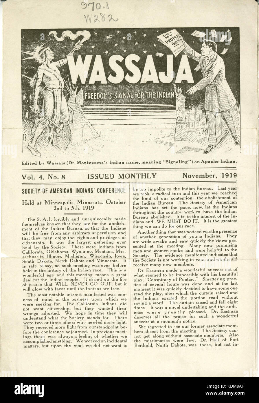Issue ofWassaja, Vol. 4, No. 8, November 1919 Stock Photo - Alamy