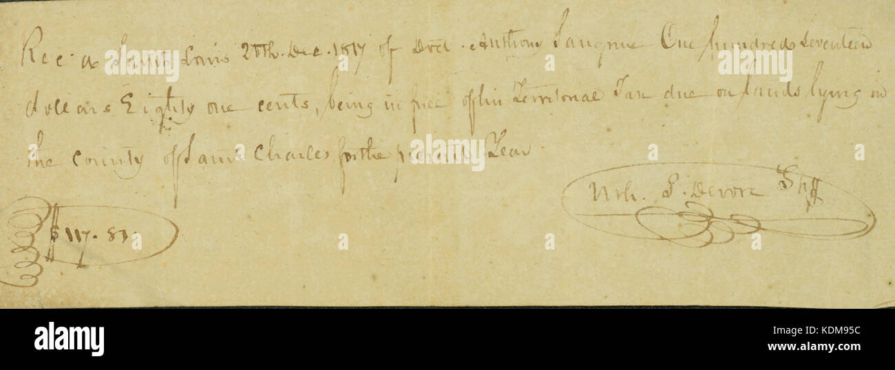 Ancient tax receipt hi-res stock photography and images - Alamy