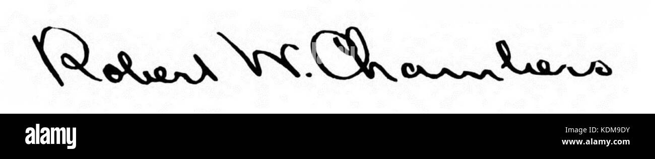 Signature of Robert W. Chambers Stock Photo - Alamy