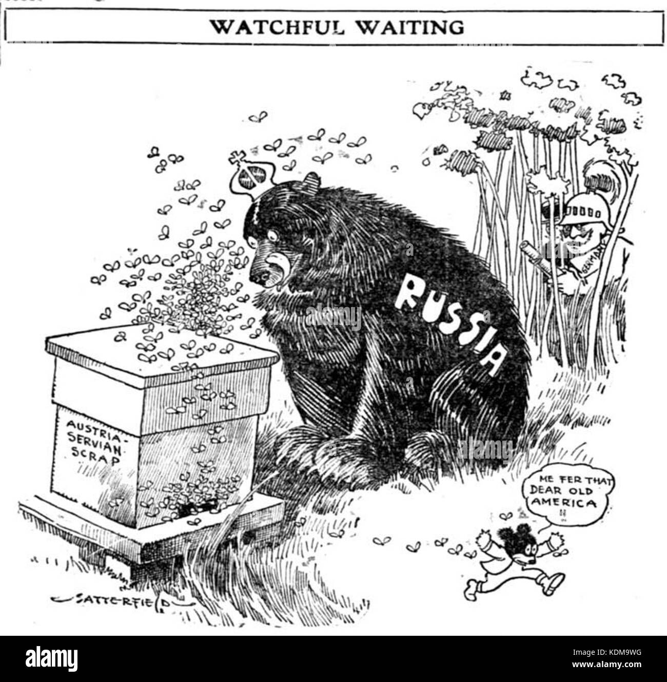Satterfield cartoon about Russia relishing conflict between Austria and ...