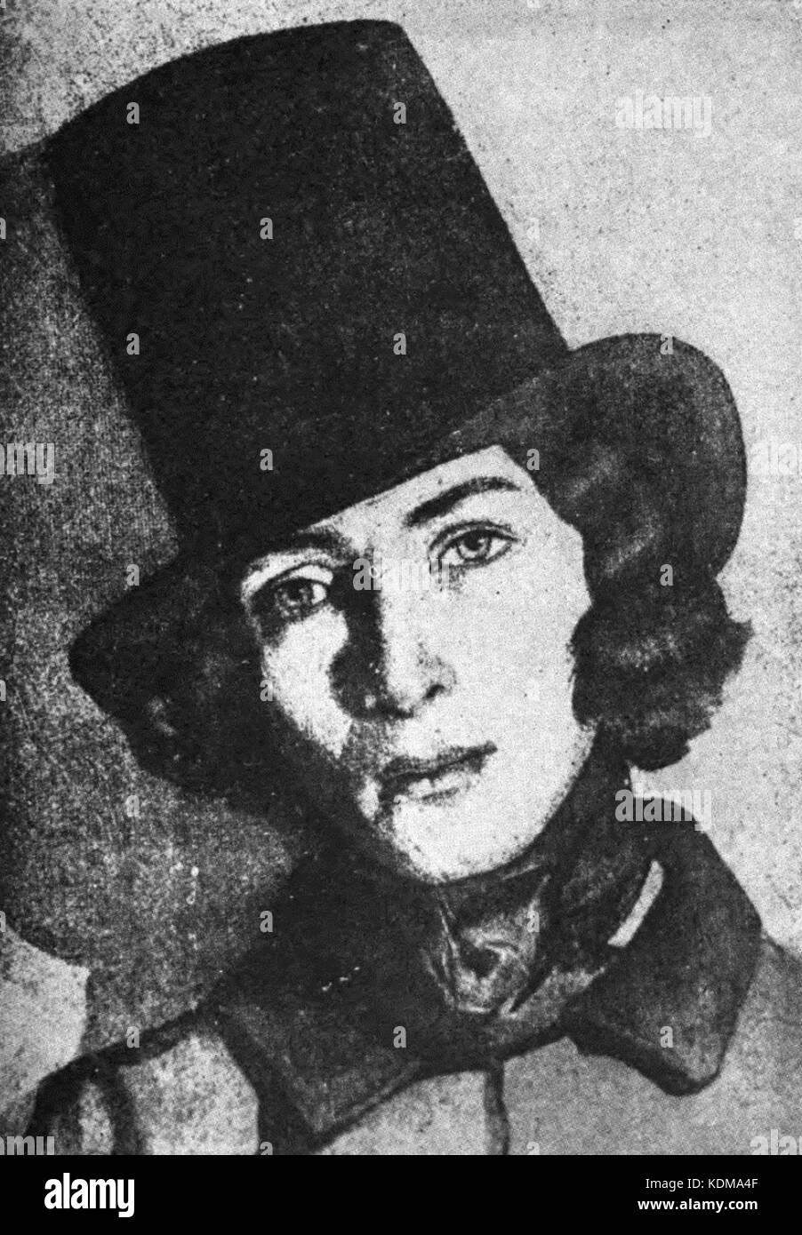Portrait of George Sand Stock Photo - Alamy