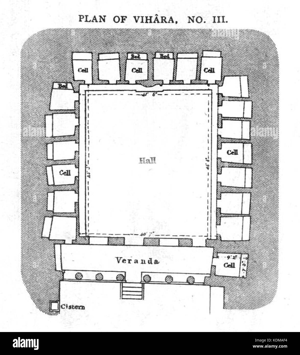 Nasik Vihara No3 plan Stock Photo - Alamy