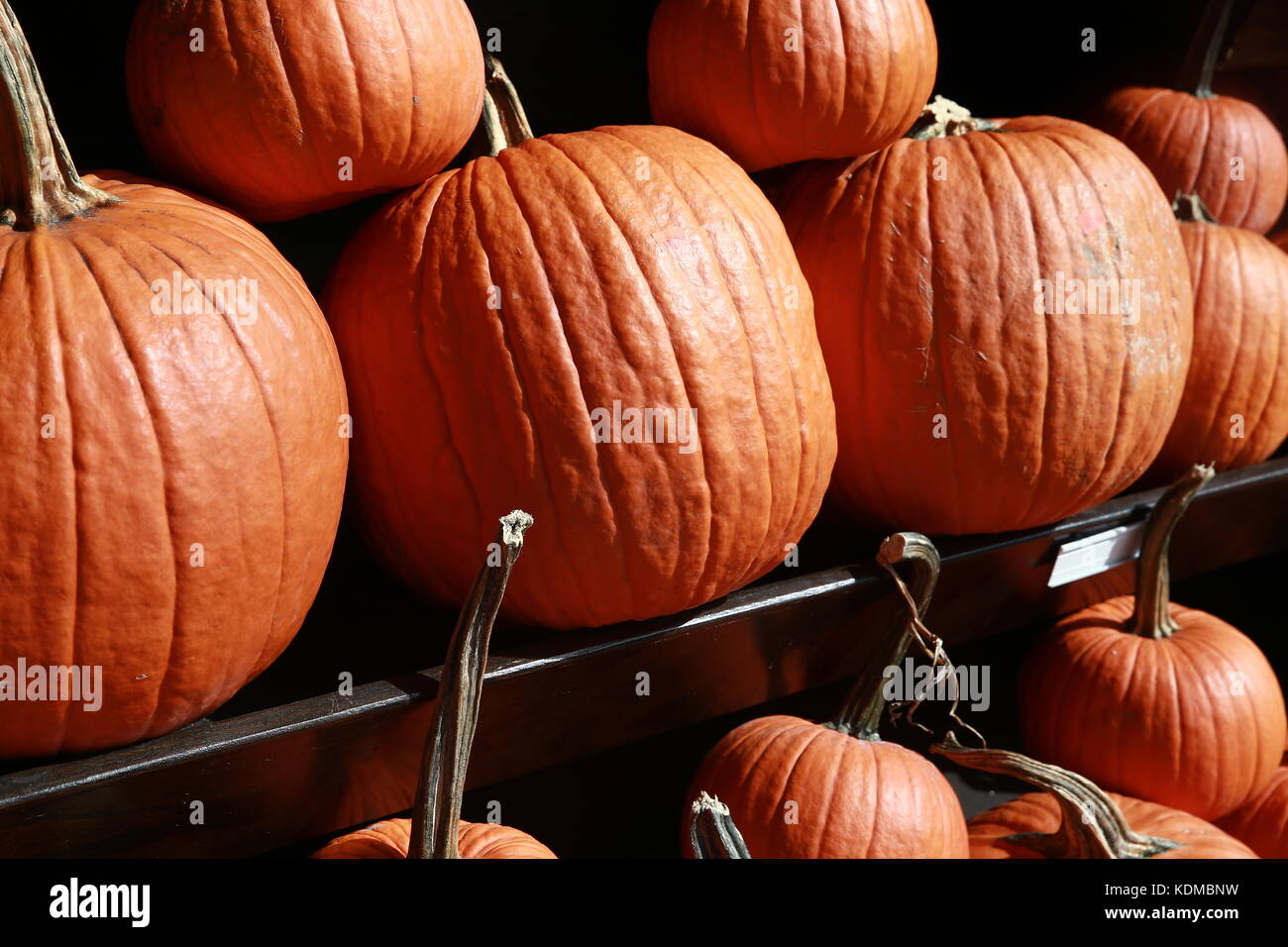 A display of pumpkins on display at a market Stock Photo - Alamy