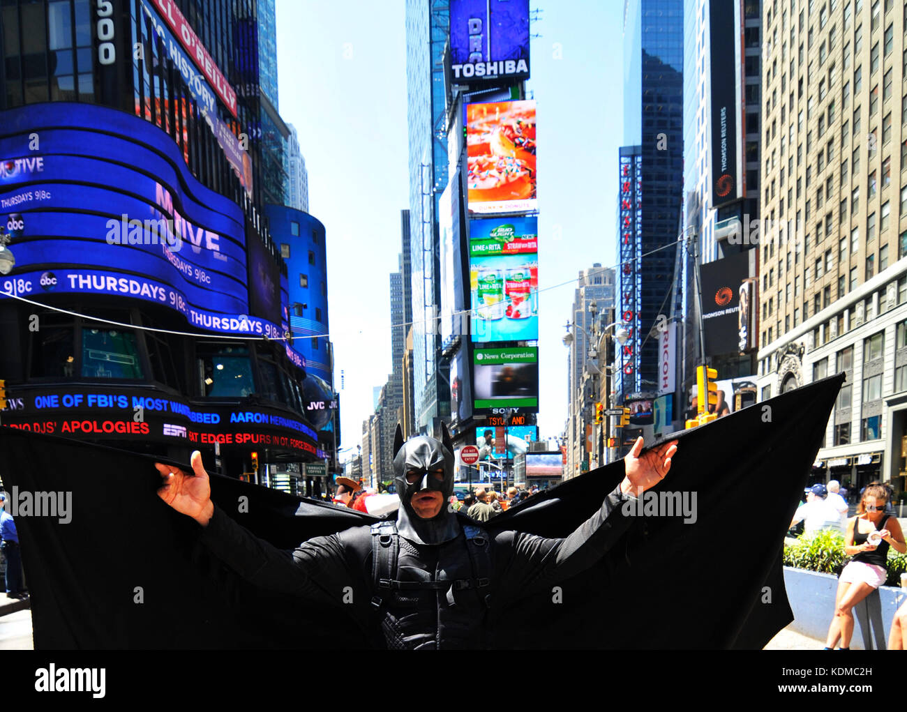 Batman in Times Square, New York Stock Photo - Alamy